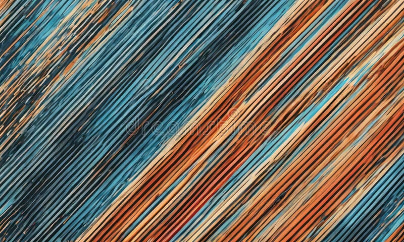 A Close Up of a Blue and Orange Pattern. Stock Illustration ...