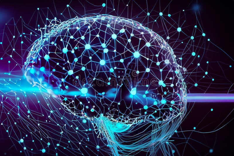 Ai Generated Digital Background Neural Networks Stock Illustration ...