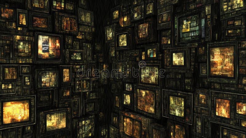 AI-Generated Digital Cityscape Stock Illustration - Illustration of ...