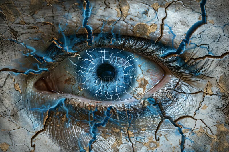 Digital Eye with Circuit Pattern, Vibrant and Detailed, Sci Fi and ...