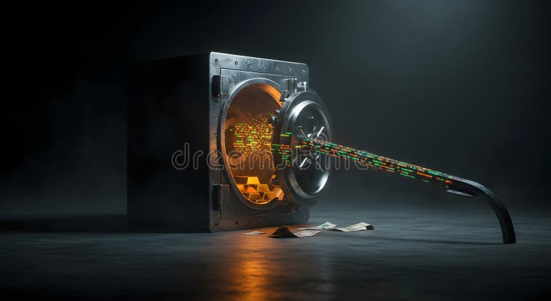 AI-Generated Digital Heist stock photo. Image of digital - 372914438