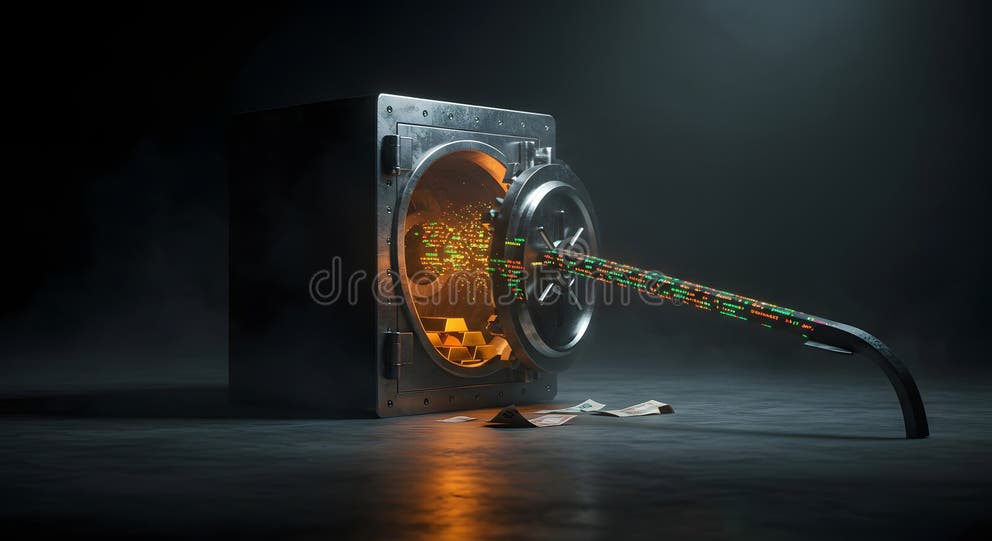AI-Generated Digital Heist stock photo. Image of digital - 372914438