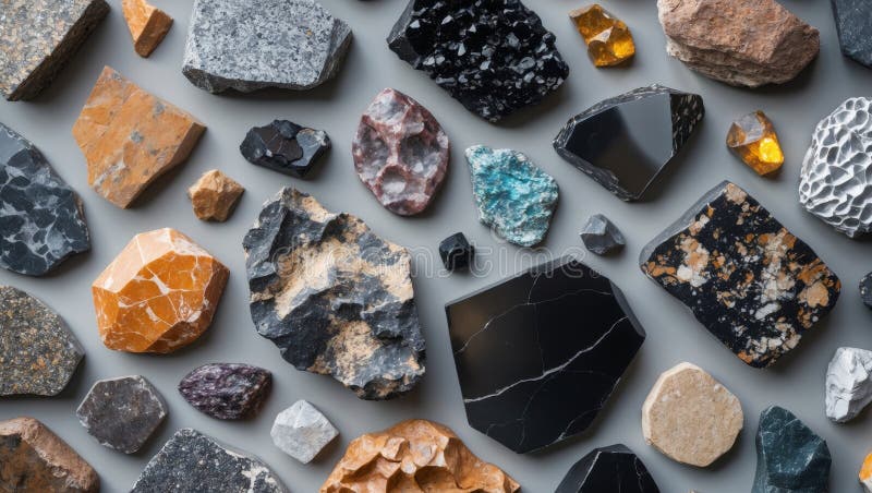 A Diverse Collection of Various Rock Samples for Texturing and Design ...