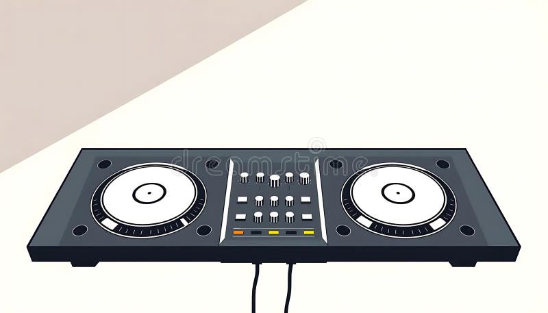 AI-Generated DJ Turntable stock illustration. Illustration of buttons ...