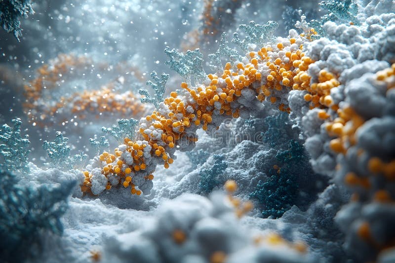 AI-Generated DNA Structure stock illustration. Illustration of ...