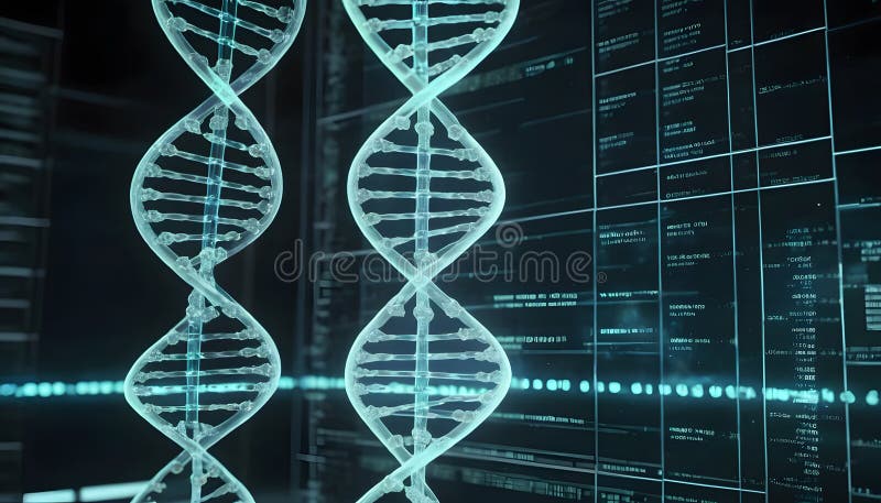 AI-Generated DNA Visualization Stock Illustration - Illustration of ...