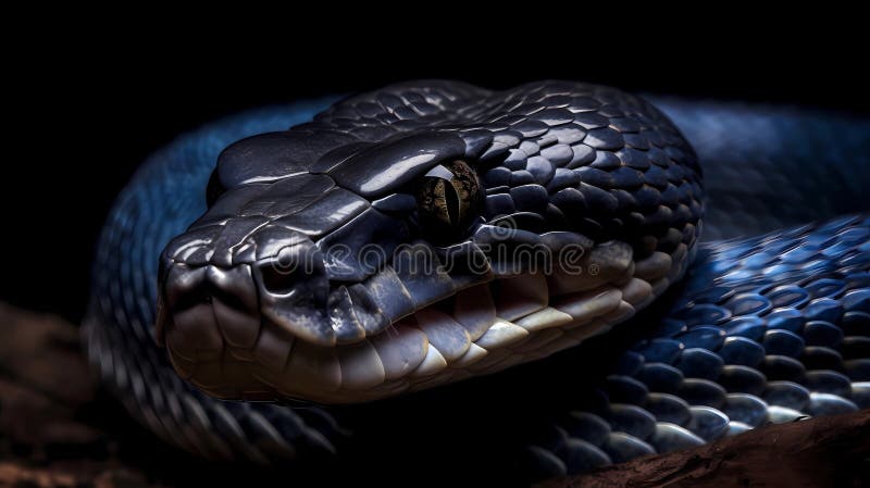 Dramatic Snake Bite, Made with Generative AI Stock Illustration ...