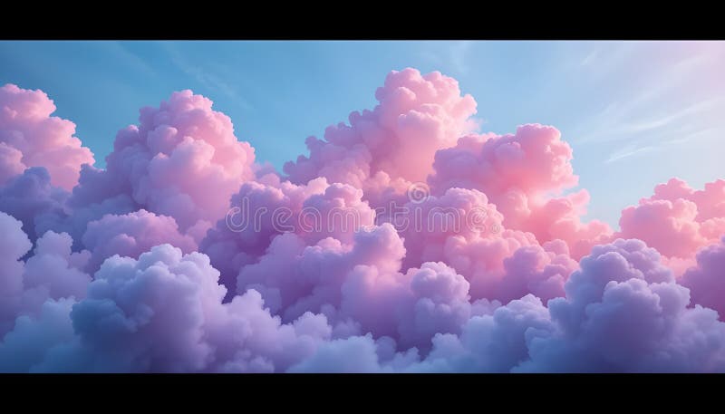 AI-Generated Dreamscape Clouds Abstract Background Stock Illustration ...