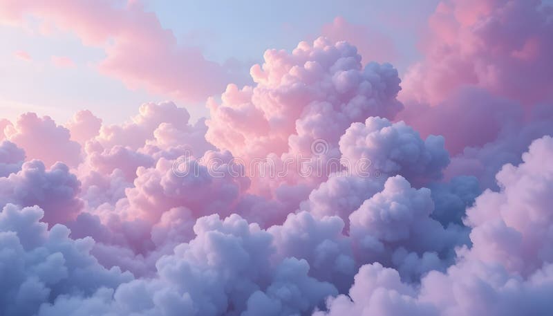 AI-Generated Dreamscape Clouds Abstract Background Stock Illustration ...