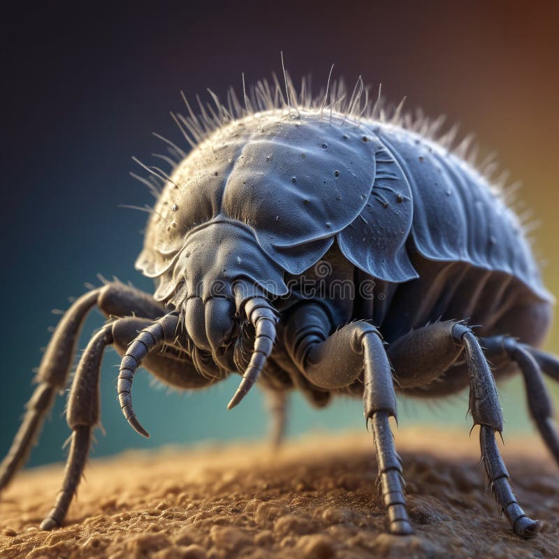 Dust Mite Close Up Macro Image Stock Illustration - Illustration of ...