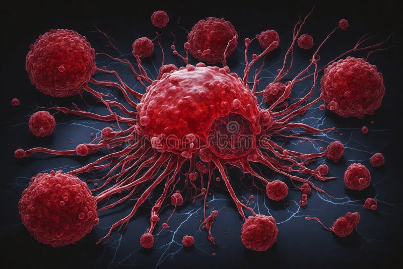 Ai Generated Dying Cancer Cells Illustration Stock Illustration ...