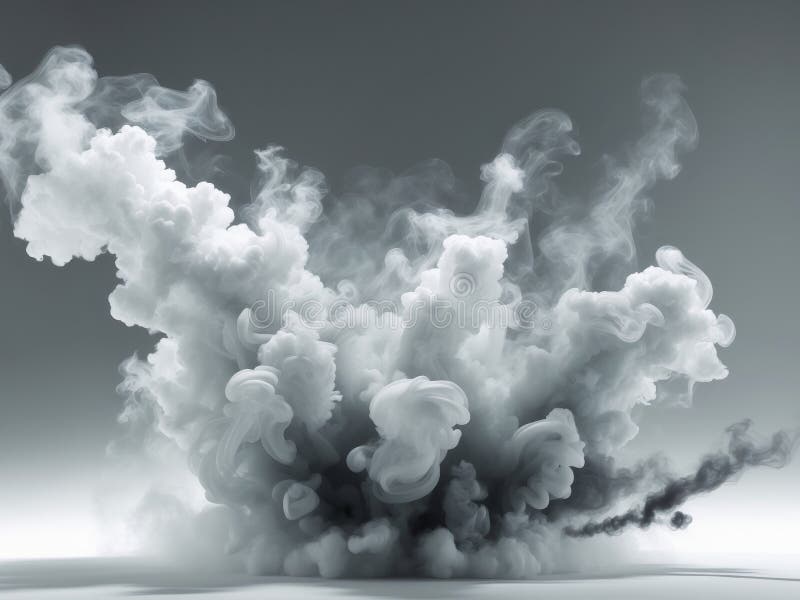 Dynamic Smoke Exploding Outwards with Dramatic Effect Stock Photo ...