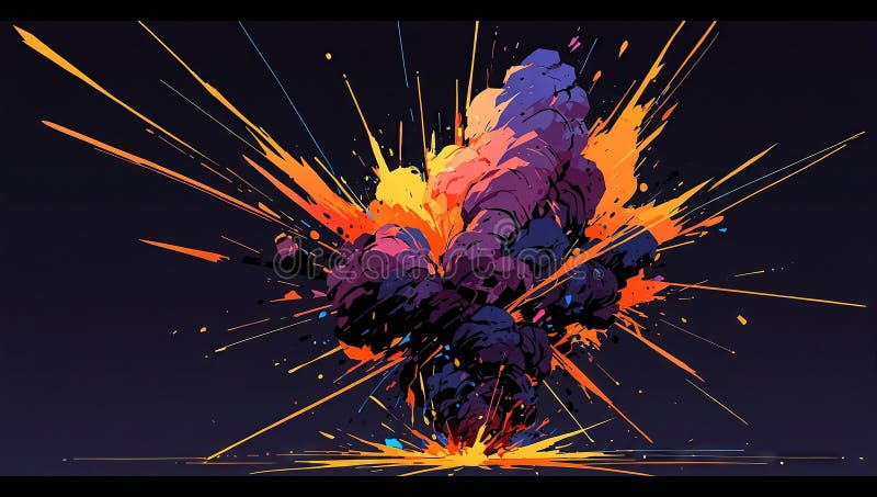 A Dynamic and Stylized Abstract Design with an Explosive Energy, Ideal ...