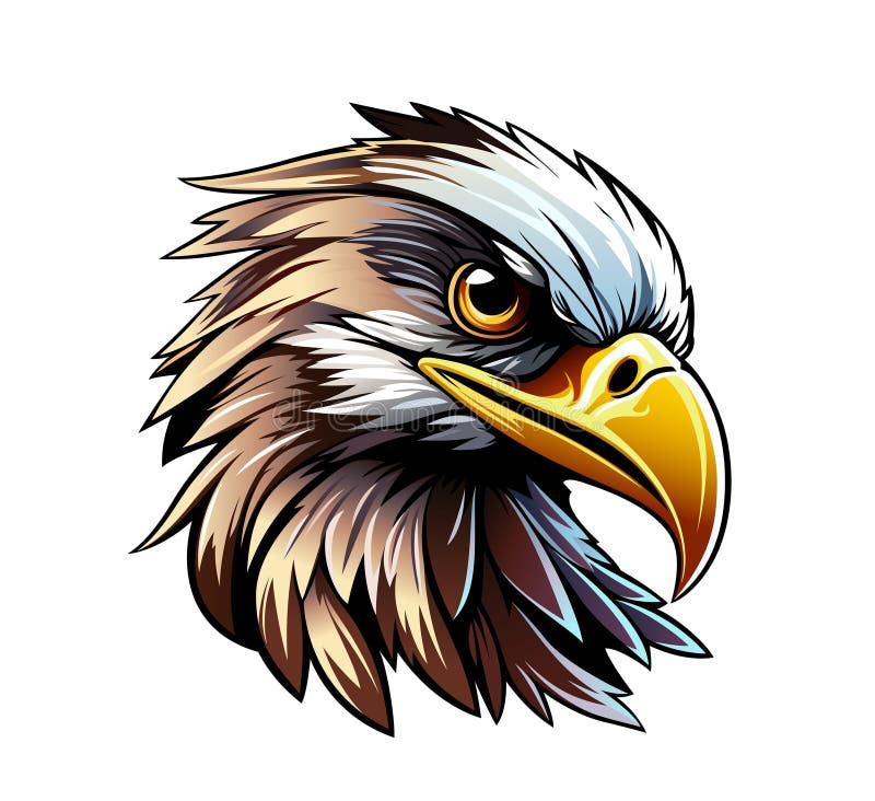 AI Generated Eagle or Hawk Bird Head Mascot Stock Vector - Illustration ...