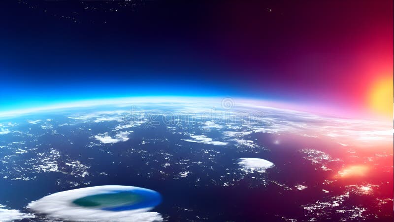 Ai Generated the Earth Captured from Space Stock Illustration ...