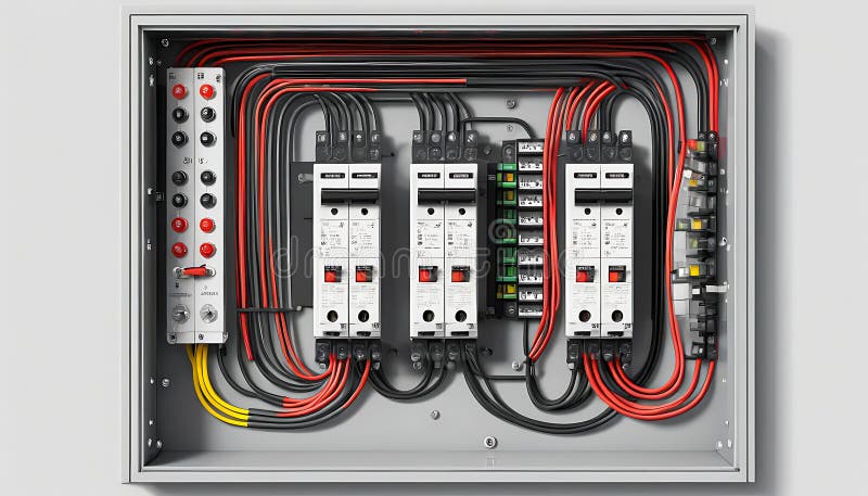 AI-Generated Electrical Panel Stock Photo - Image of cable, earthing: 374127932