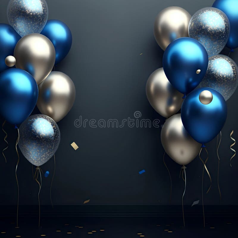 Metallic Balloon Clusters Stock Illustrations – 2 Metallic Balloon ...
