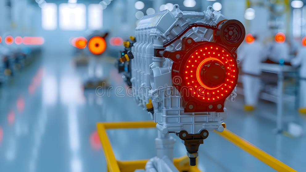 AI-Generated Engine Assembly Stock Illustration - Illustration of close ...