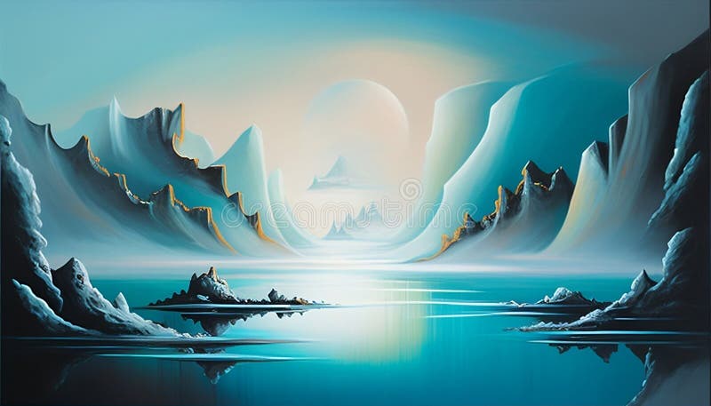 Ethereal Landscape of a Futuristic World, Made with Generative AI Stock ... Ethereal Landscape of a Futuristic World, Made with Generative AI Stock ...