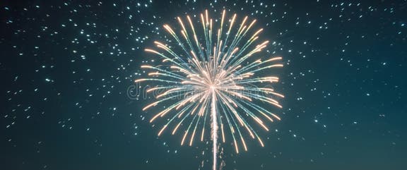 A Exploding or Falling Fireworks with Stars Stock Image - Image of ...