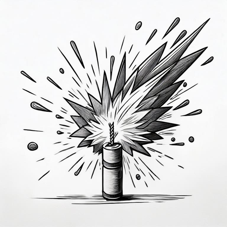 AI Generated Exploding Firecracker Illustration Stock Illustration ...