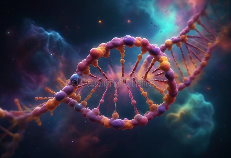Exploring the Cosmic DNA stock illustration. Illustration of cosmos ...