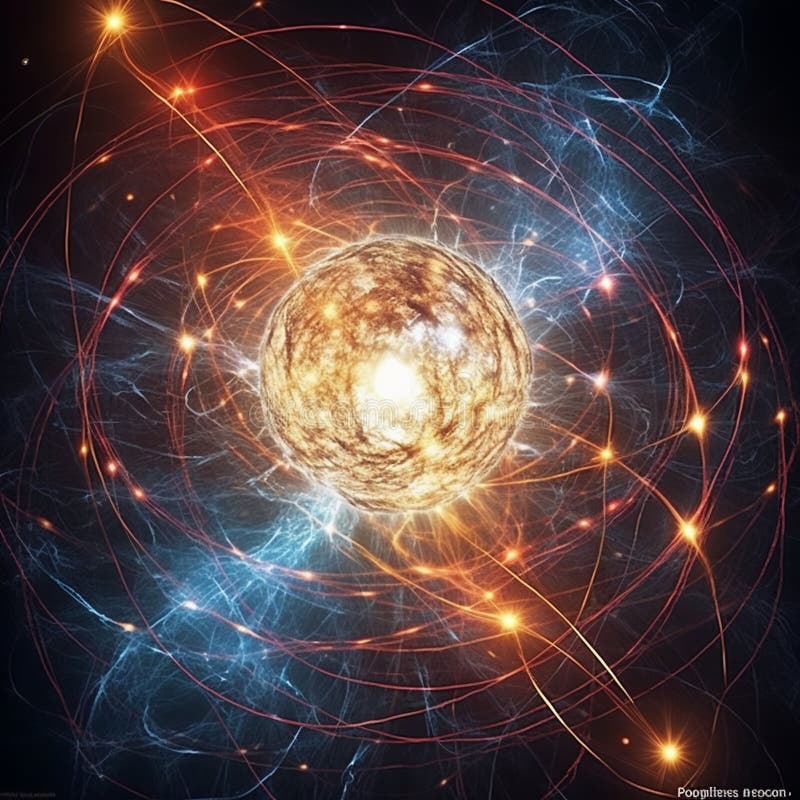 AI Generated Explosive Spiral with Vibrant Sparks Stock Illustration ...