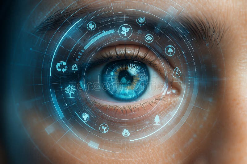 AI Generated Extreme Closeup of a Human Eye with Realistic Skin Texture ...