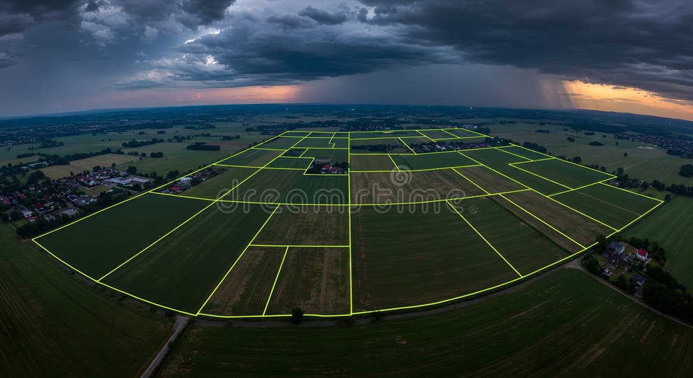 AI-Generated Farmland Map stock photo. Image of generated - 372914982