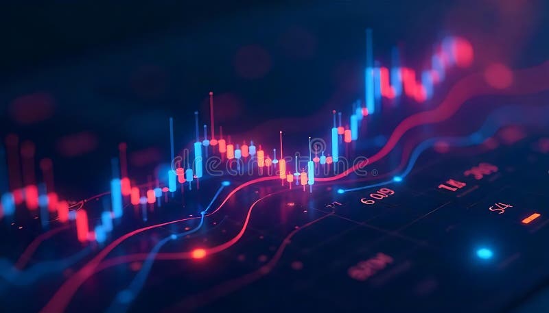 AI-Generated Financial Data Visualization Stock Photo - Image of ...