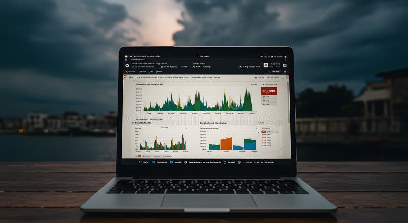 AI-Generated Financial Data Visualization Stock Illustration ...