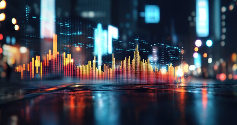 AI-Generated Financial Data Visualization Stock Illustration ...