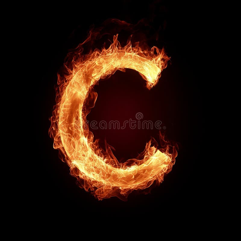 Flaming Letter C Fire Alphabet Typography Stock Photos - Free & Royalty ...