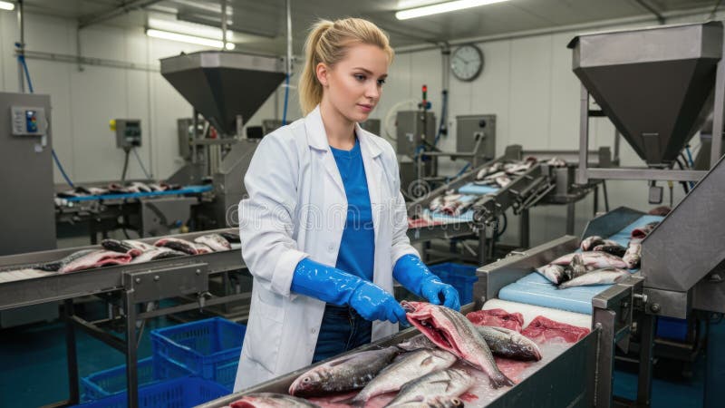 AI-Generated Fish Processing Image Stock Illustration - Illustration of ...