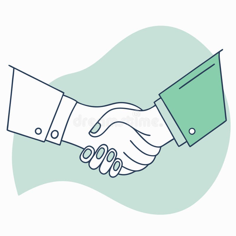 AI Generated: Flat Design Illustration of a Handshake Symbolizing ...