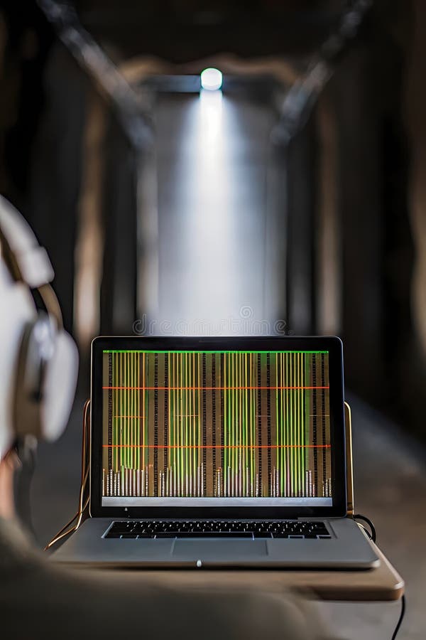 AI Generated: Focused Young Man Using EEG Headset with Digital ...