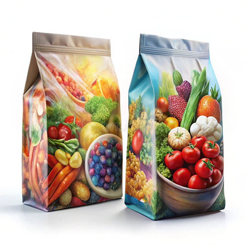 AI Generated Food Packaging with Evolving Artwork Stock Illustration ...