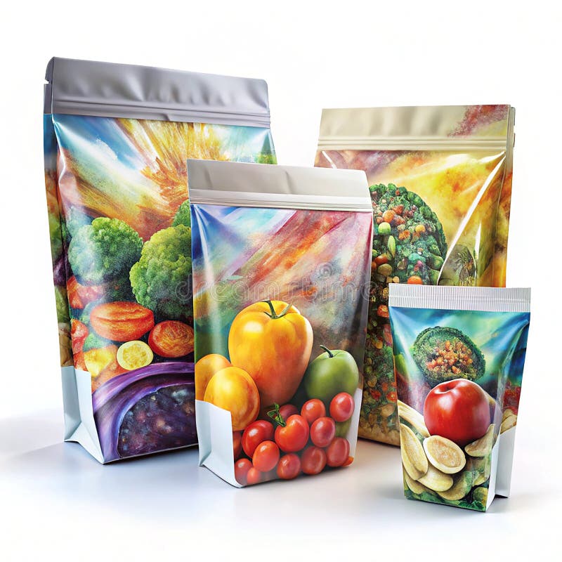 AI Generated Food Packaging with Evolving Artwork Stock Illustration ...