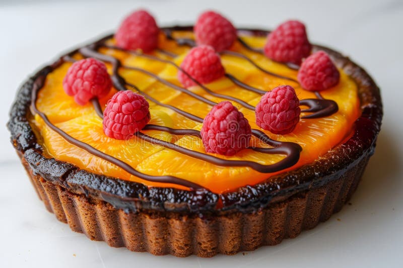 Fresh Fruit Tart with Vibrant Fruit Toppings, Capturing a Rich and ...