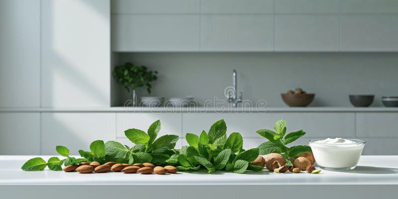 Fresh Ingredients Ready Blending Modern Kitchen Setting Stock Photos ...