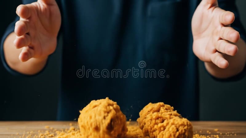 AI-Generated Fried Chicken Explosion Stock Video - Video of background ...