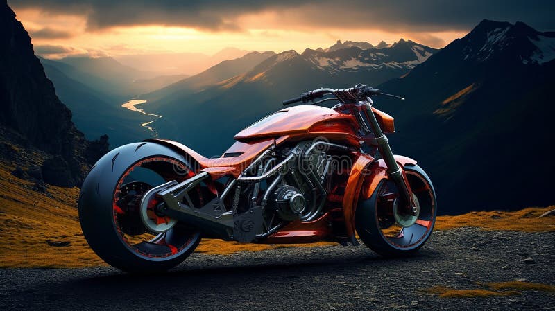 AI-generated Future Bike Concept Stock Illustration - Illustration of bicycle, cycling: 295847927