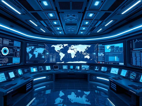 AI-Generated Futuristic AI Control Room – Command Center of Tomorrow ...