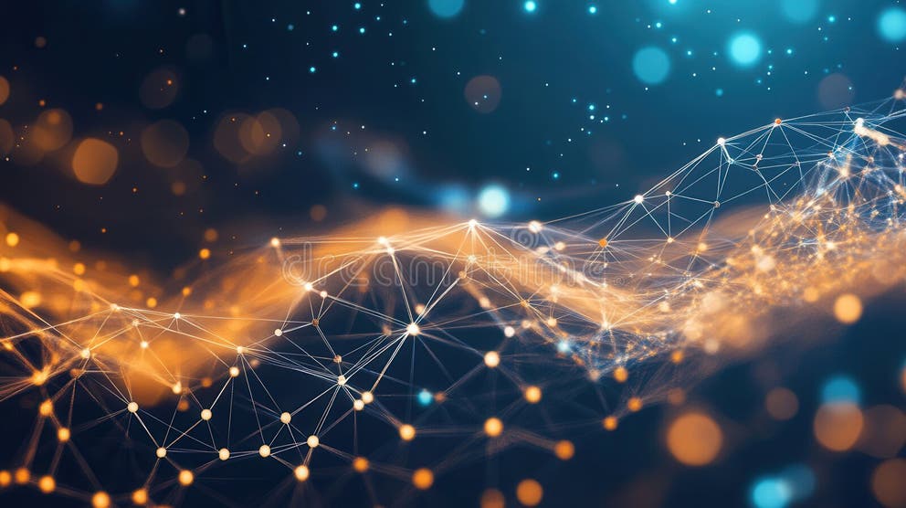 Ai Generated Futuristic Data Flowing through Digital Network Connections Stock Image - Image of ...