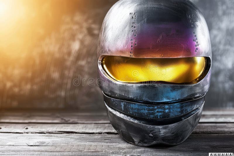 Futuristic Helmet with AI Interface, Symbolizing the Advanced ...