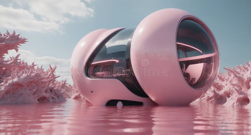 AI Generated Futuristic High Tech House Stock Illustration ...