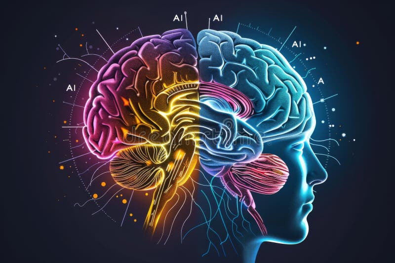 Futuristic AI Workstation with Dual Screens, Advanced Artificial ...