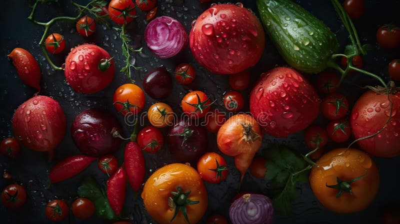 AI Generated. Generative AI. Realistic Different Vegetable Set. Can Be Used for Decocation ...