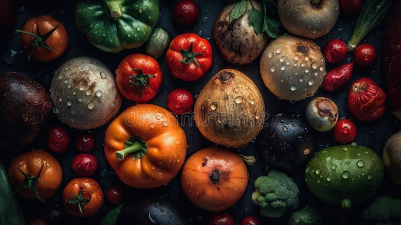 AI Generated. Generative AI. Realistic Different Vegetable Set. Can Be ...
