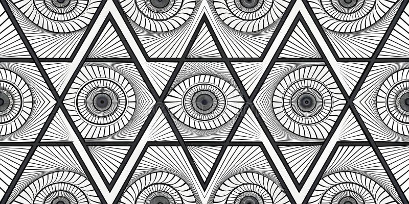 AI-Generated Geometric Eye Pattern Stock Illustration - Illustration of ...